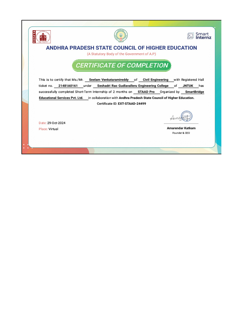 Certificate - SmartInternz | PDF