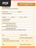 Picnic Consent Form for Students | PDF