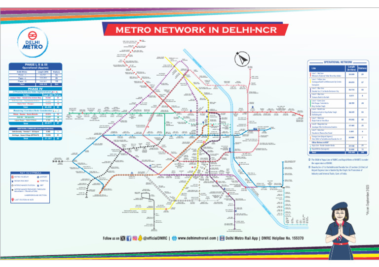 Delhi Metro Map | PDF | Rapid Transit | Delhi