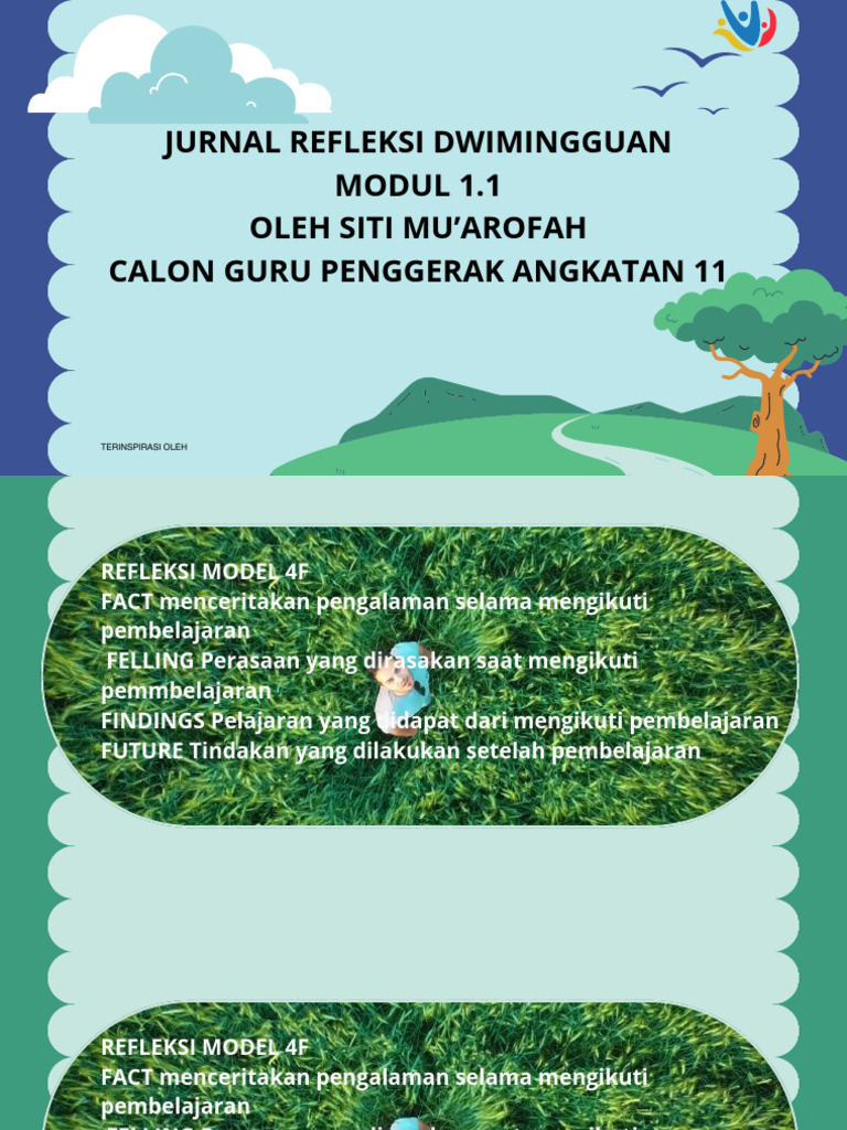 Refleksi 4F Calon Guru Penggerak | PDF