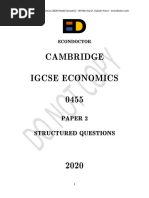 IGCSE Economics 0455/22 Mark Scheme 2025 | PDF | Taxes | Income