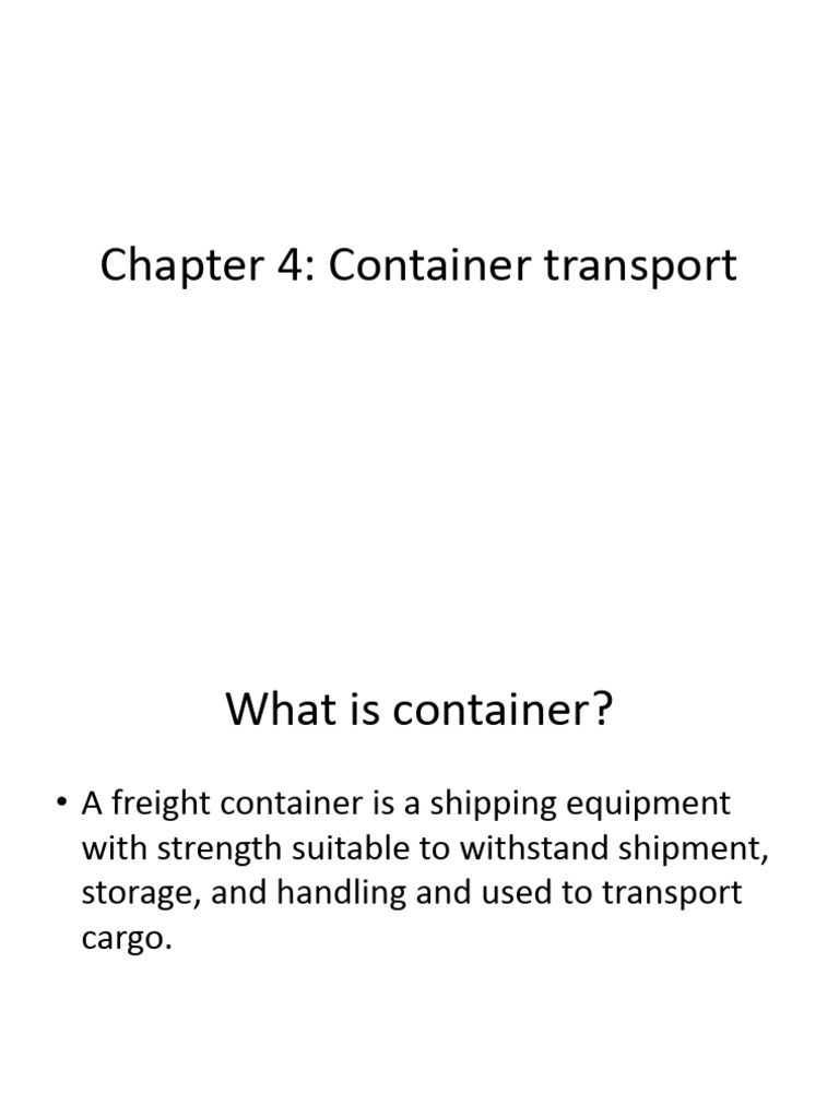 Chapter 3 - Container | PDF | Cargo | Containerization