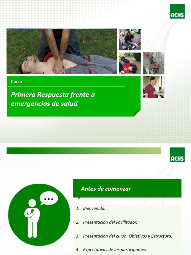 Curso de Primeros Auxilios en Emergencias | PDF | Infarto de miocardio ...