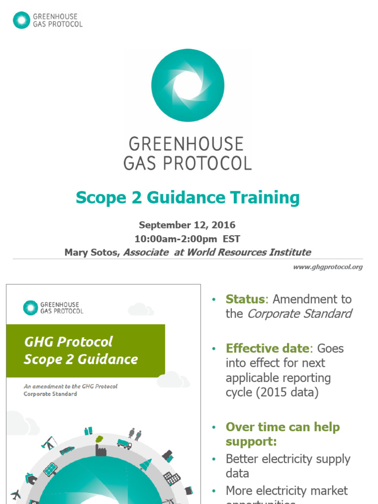 GHGP Scope 2 Training Part-1 (GHG 2016) | PDF | Climate Change