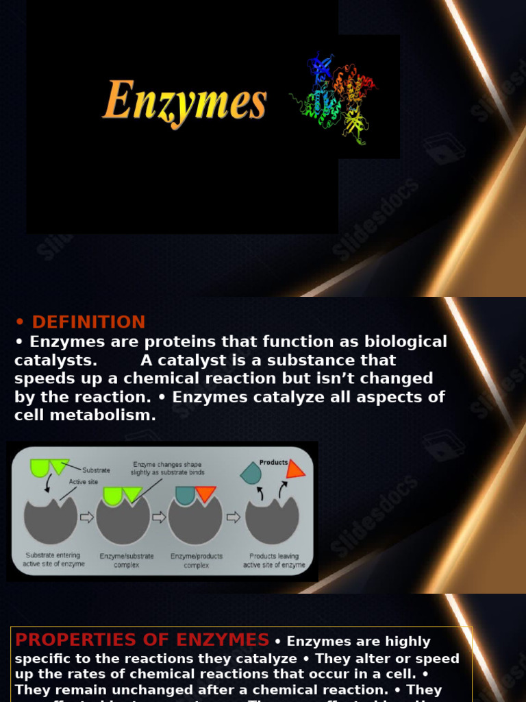 enzyme ppt 1 | PDF | Enzyme | Catalysis