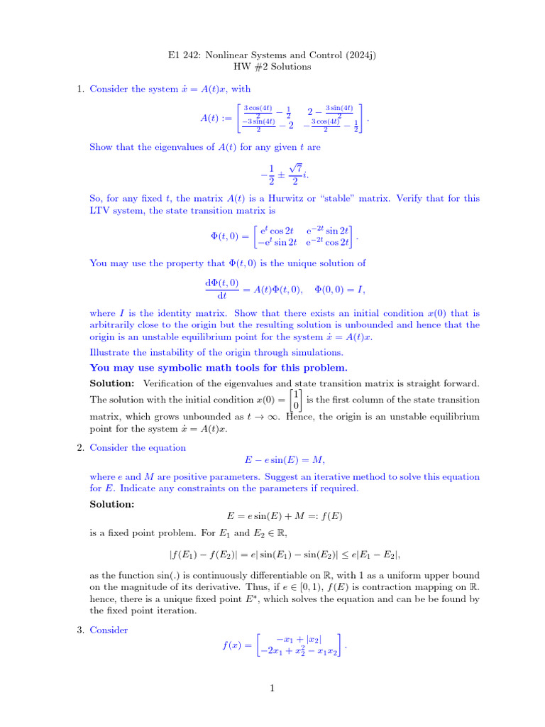 HW2 Sol | PDF | Mathematical Analysis | Mathematical Objects
