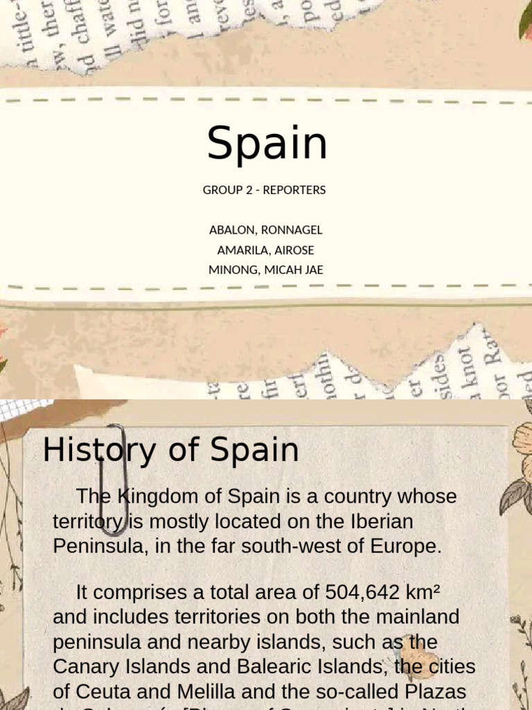 History and Culture of Spain | PDF | Spanish Cuisine | Spain