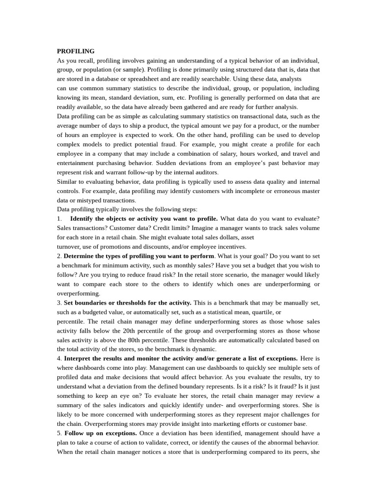 Big Data LO 3-2 | PDF | Internal Audit | Offender Profiling