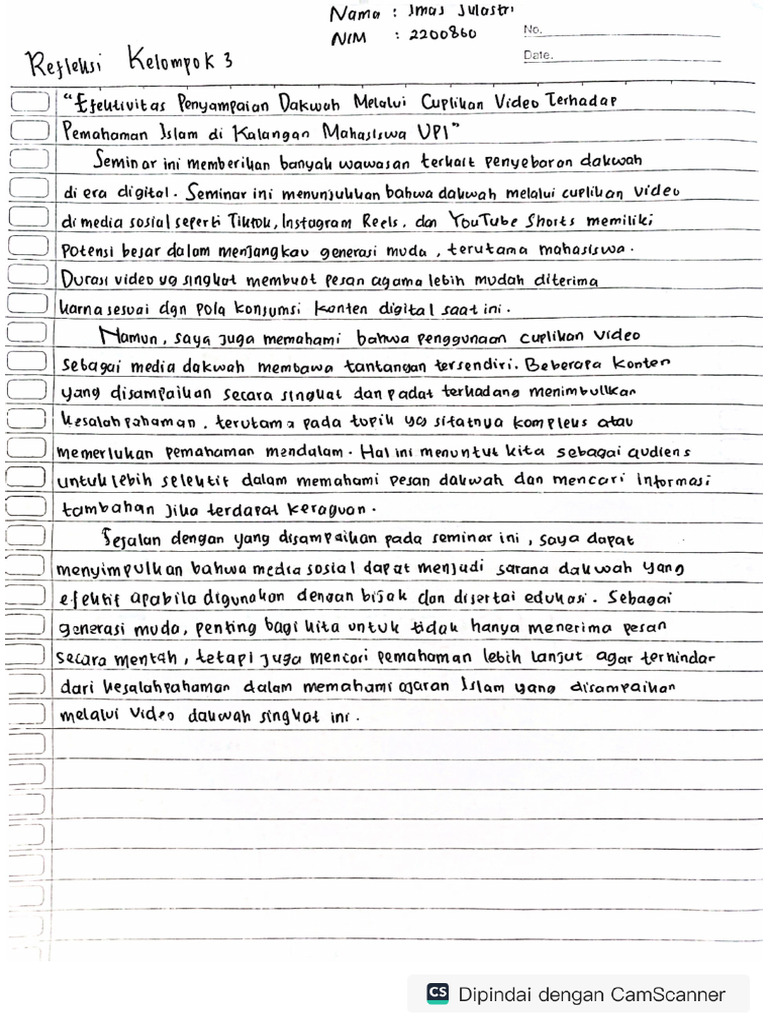 R - Islam&Dakwah - PendidikanMatematika - Imas Sulastri | PDF