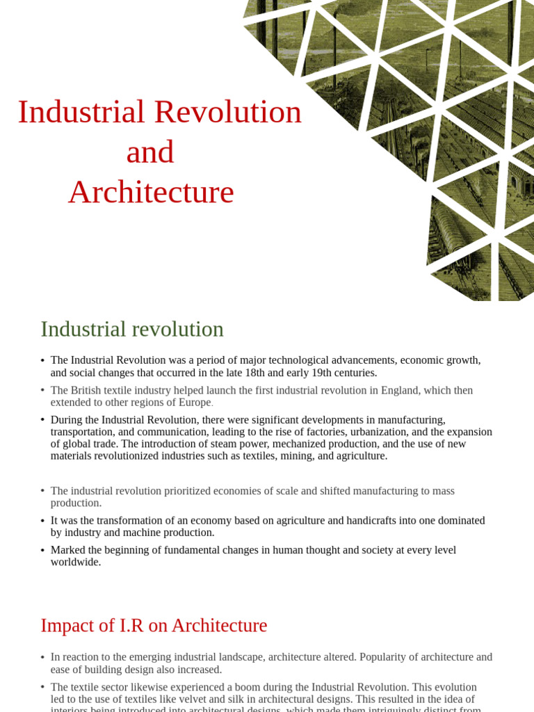 Industrial Revolution and Architecture | PDF | Industrial Revolution ...