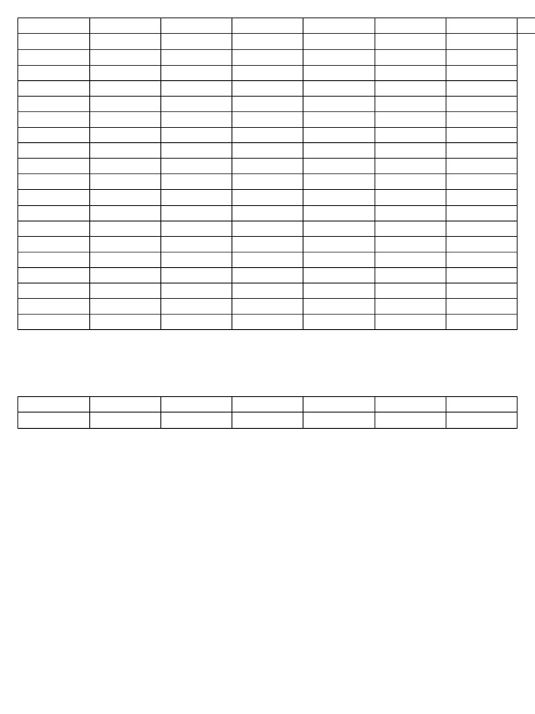 7 Columns 22 Rows Timetable A4 | PDF