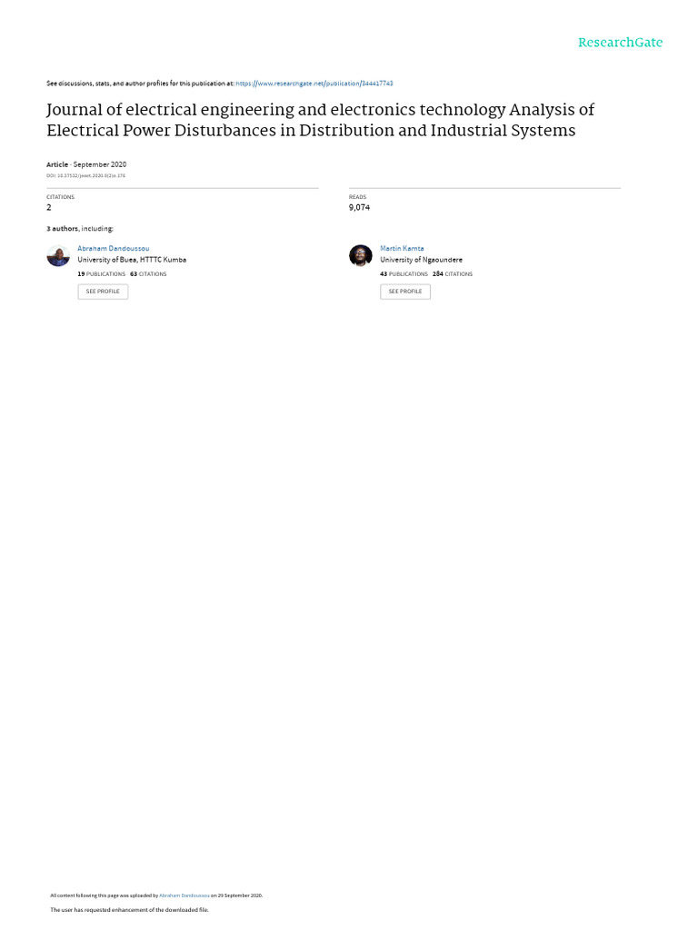 Analysis of Electrical Power Disturbances | PDF | Root Mean Square ...
