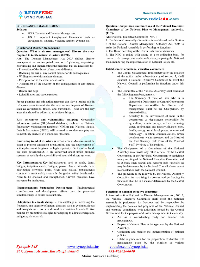 (Mab) Disaster Managemnet | PDF