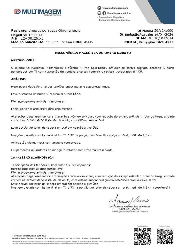 Resultado Exames Vinicius | PDF | Teaching Methods & Materials ...