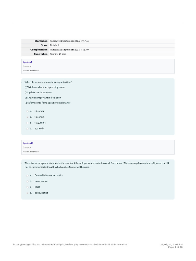 Mid Semester Quiz-506 | PDF | Nonverbal Communication | Communication