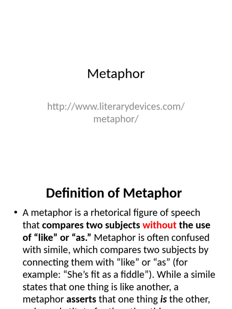 2 Metaphor PPT | PDF | Metaphor | Analogy