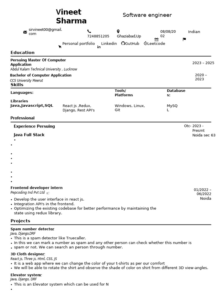 Anshuman Resume 1 | PDF | Application Software | Java (Programming Language)