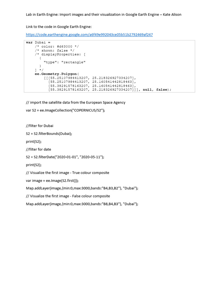 2.1 Lab1 - GEE - Import - Data | PDF