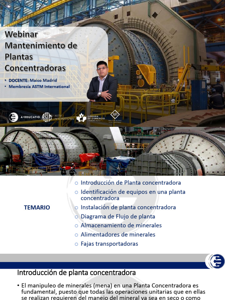 Mantenimiento de Plantas Concentradoras | PDF | Plantas | Agua