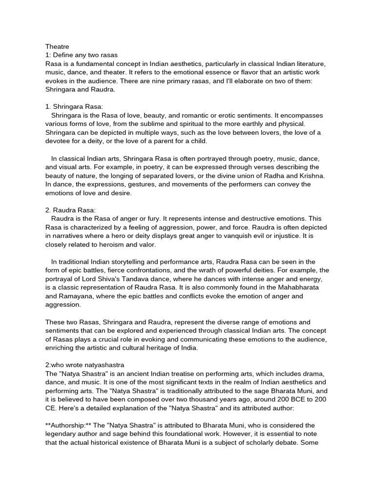 Theatre Notes Sem 3 | PDF | Renaissance