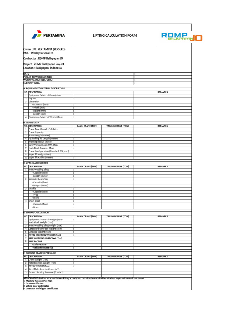 Crane Rigging Plan for Balikpapan | PDF | Crane (Machine ...
