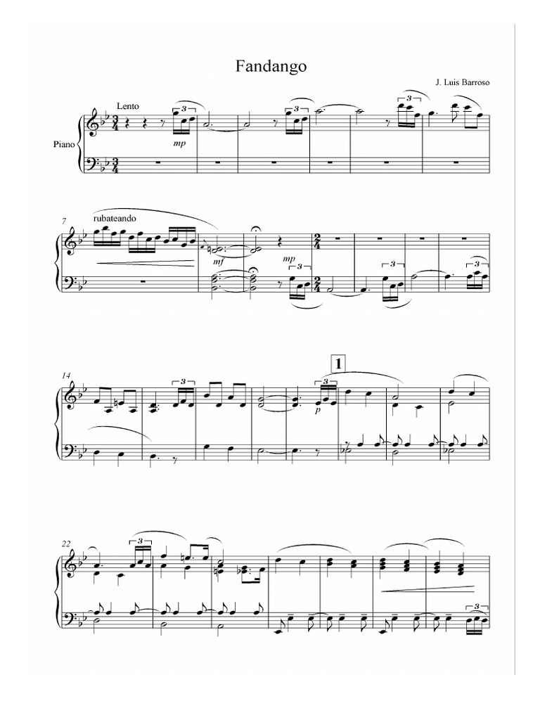 Fandango Piano | PDF
