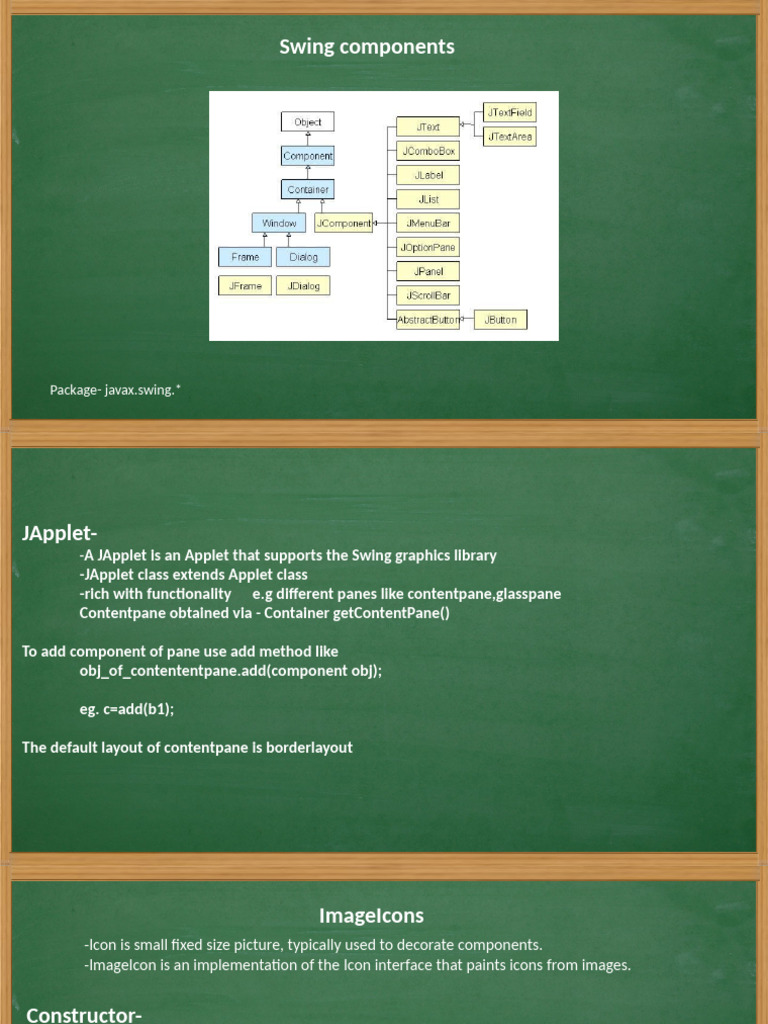 2.2 Swing Components Part-1 | PDF | Software Development | Object Oriented Programming