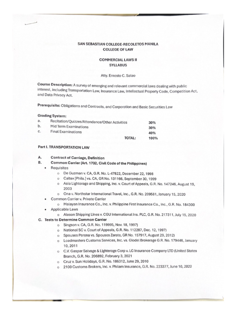 Comm II Syllabus | PDF