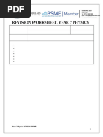 Year 8 Physics Sound & Light Test | PDF | Sound | Frequency