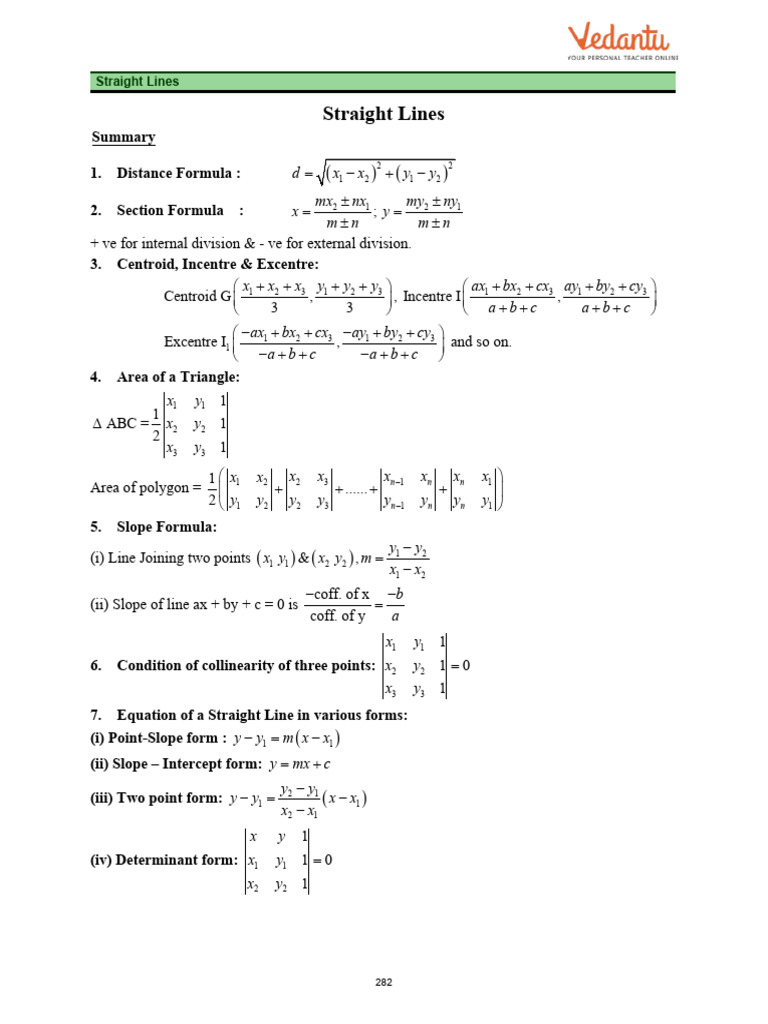 13-Straight Lines | PDF | Line (Geometry) | Geometry