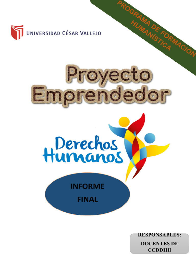 G3-Proyecto Emprendedor - Informe - Final CCDDHH | PDF | Violencia | Mujer