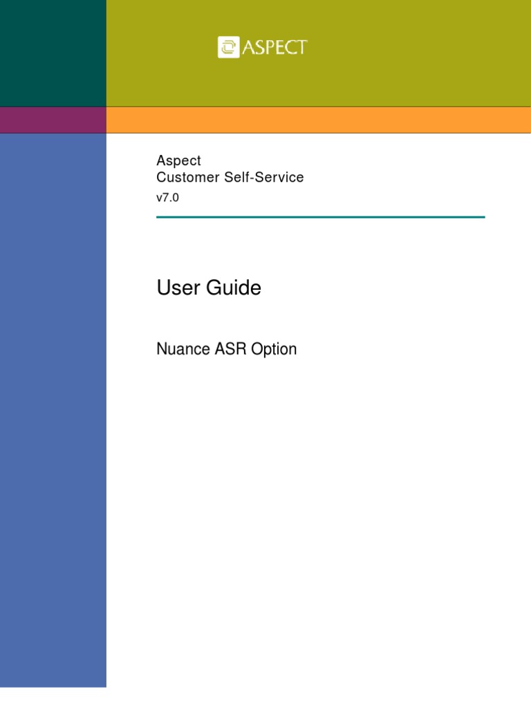 Css v7 User Guide Asr Option Nuance | PDF | Speech Recognition ...