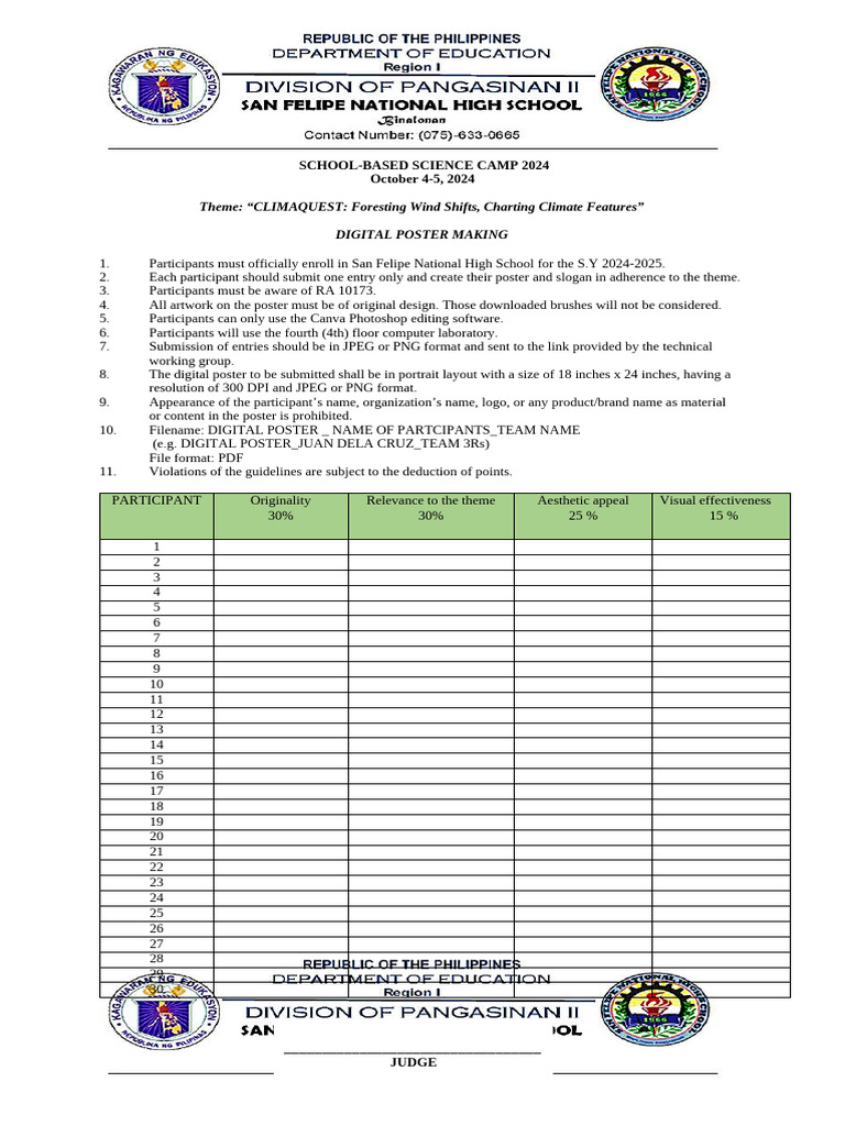 SCI CAMP SCORE SHEETS | PDF | Cosmetics | Adhesive