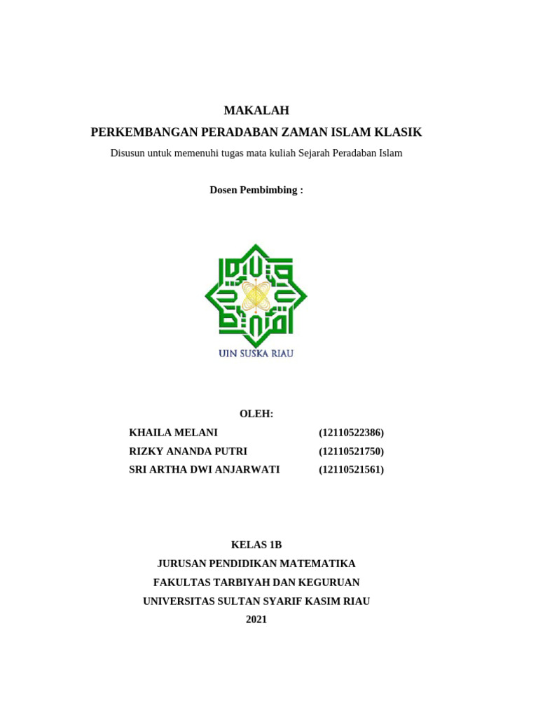Sejarah Peradaban Islam Kel 1 | PDF | Perjalanan | Sejarah