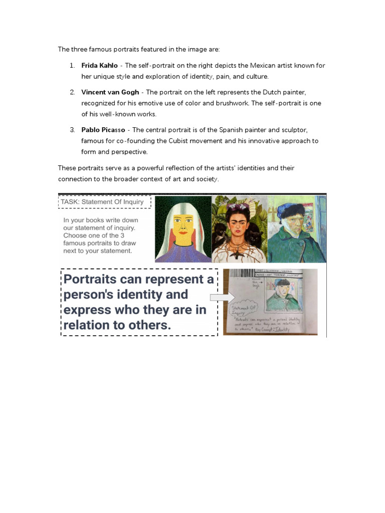 The Three Famous Portraits Featured in The Image Are | PDF
