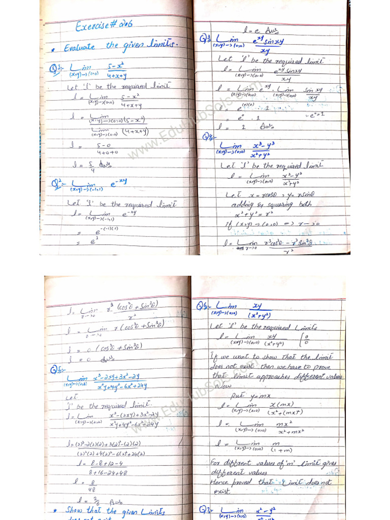 Calculus ADP-1 Exercise 2.6 | PDF