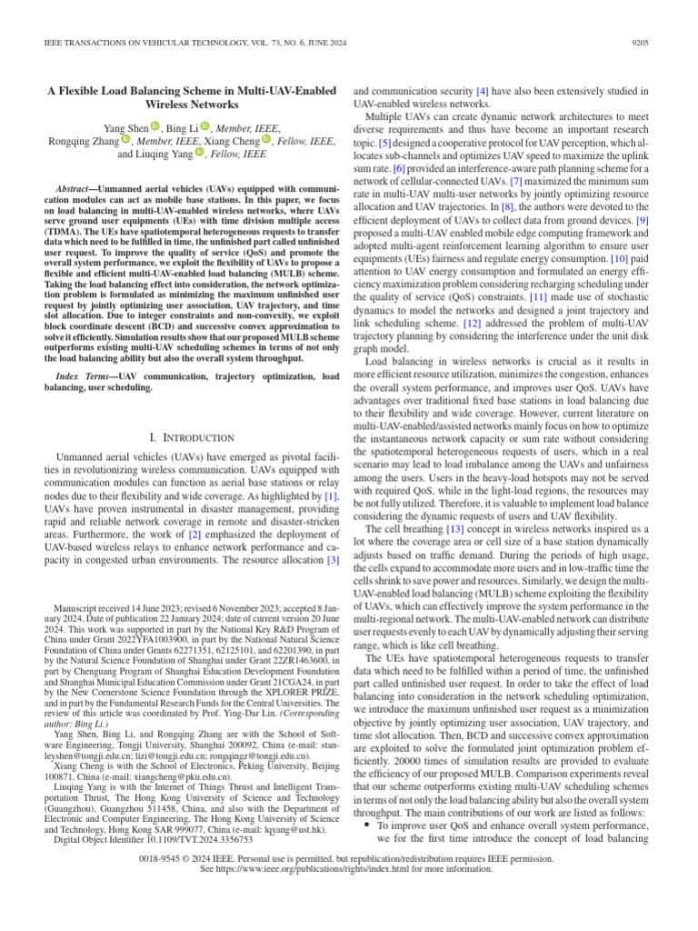 Multi-UAV Load Balancing Scheme | PDF | Computer Network | Quality Of ...