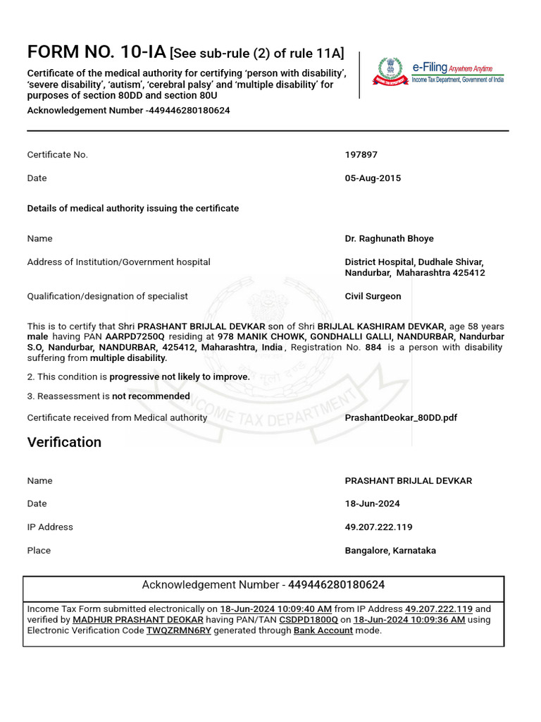 Form 10-IA - Filed Form | PDF