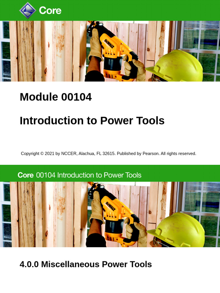 PPT4 Misc. Power Tools | PDF | Equipment | Tools