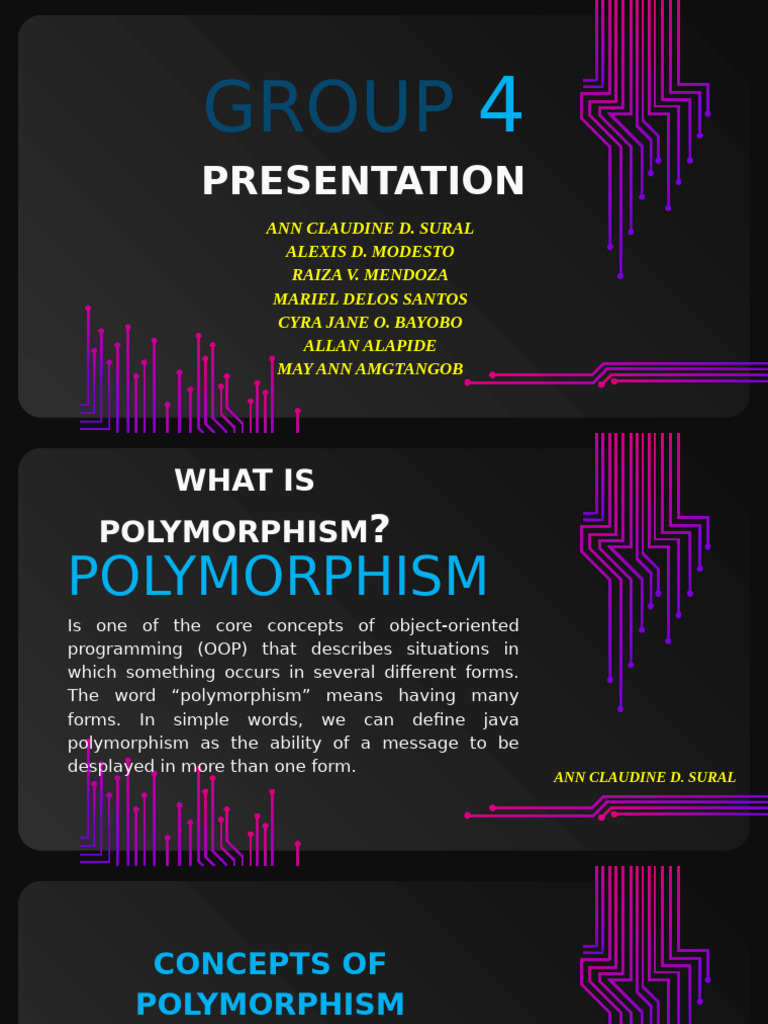 Group 4 Oop - Polymorphism | PDF | Method (Computer Programming) | Inheritance (Object Oriented ...