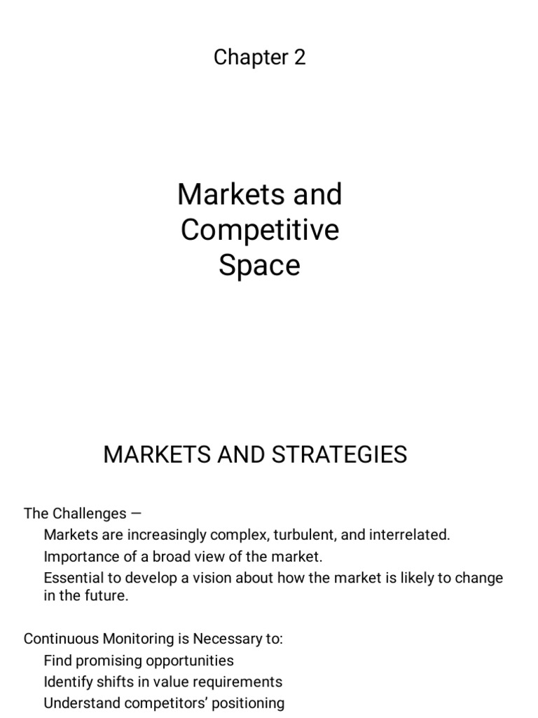 Chapter-2 Market and Competitive Space | PDF | Market (Economics) | Product (Business)