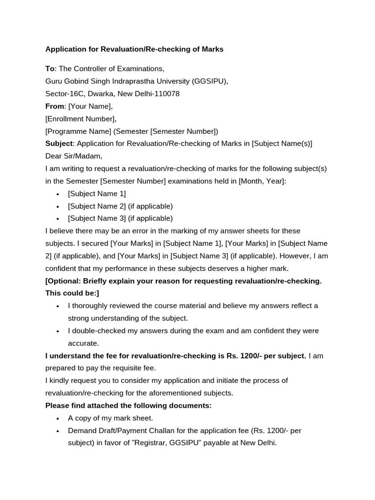 Application For Revaluation | PDF | Career & Growth