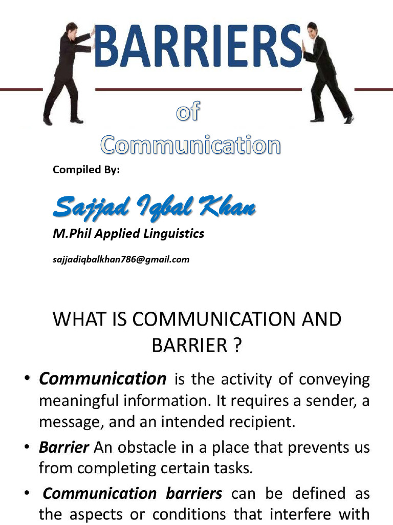 5-Barriers of Communication | PDF