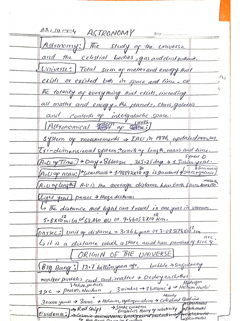 Astronomy Notes For Css | PDF