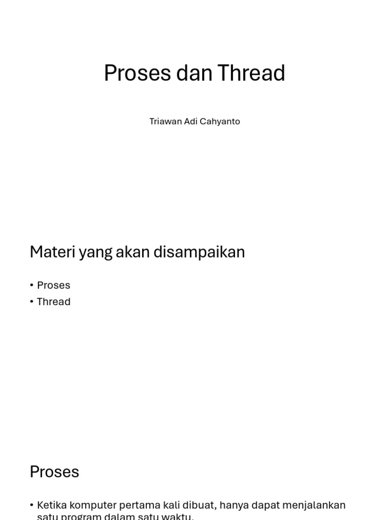 Proses Dan Thread | PDF | Komputer