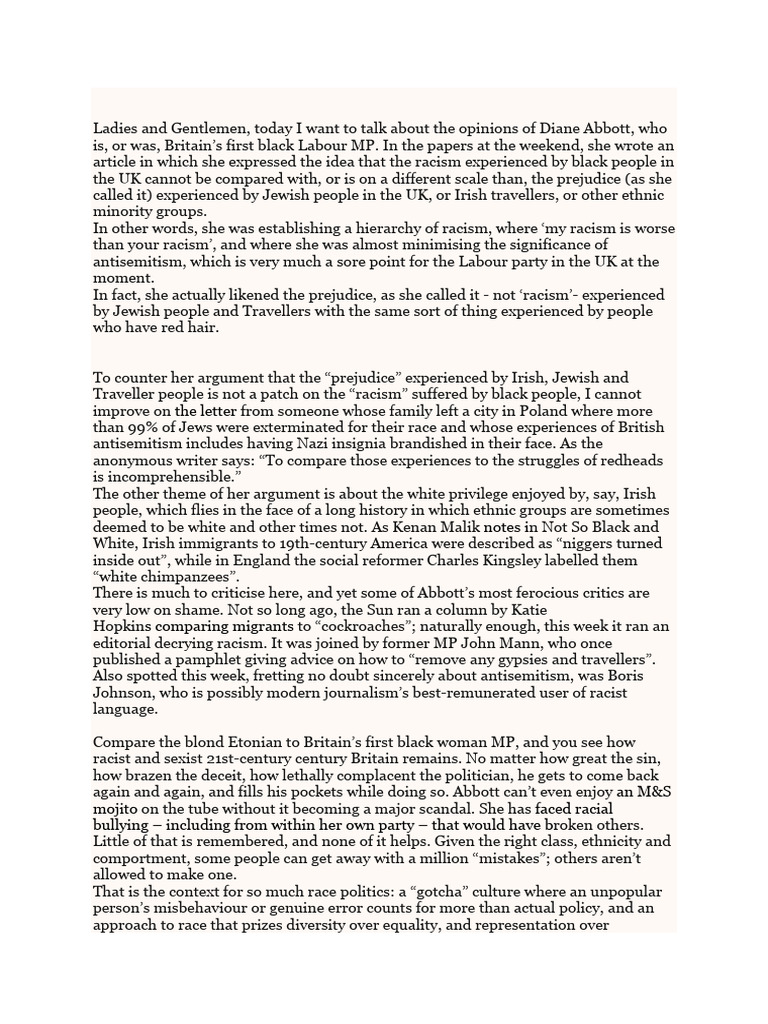 Salami Technique Practice Text | PDF | Racism | Discrimination & Race ...