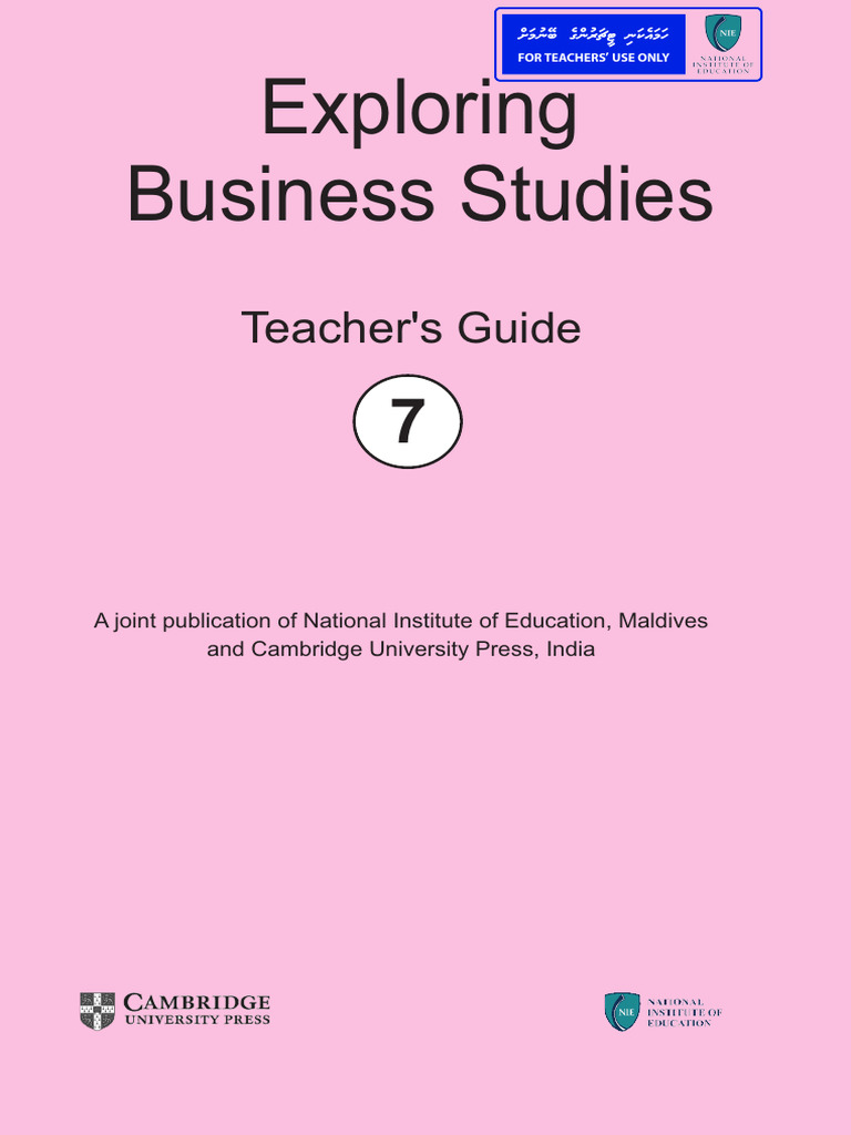 Business Studies Grade 7 TG | PDF | Debits And Credits | Bookkeeping