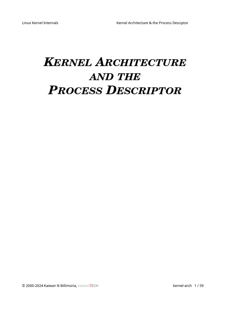 Mod05 Kernel Arch and Task Structure | PDF | Thread (Computing) | Process (Computing)