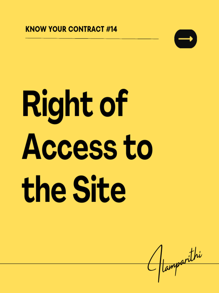 14 Right of Access To Site | PDF | Justice | Crime & Violence