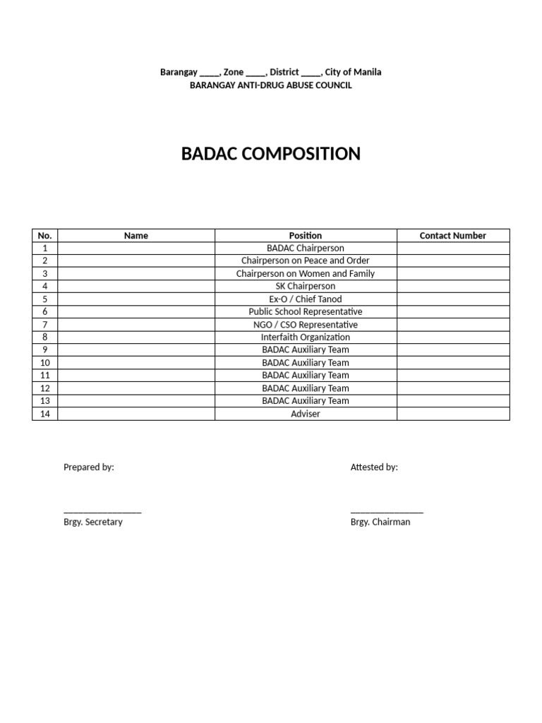 BADAC Composition Sample | PDF